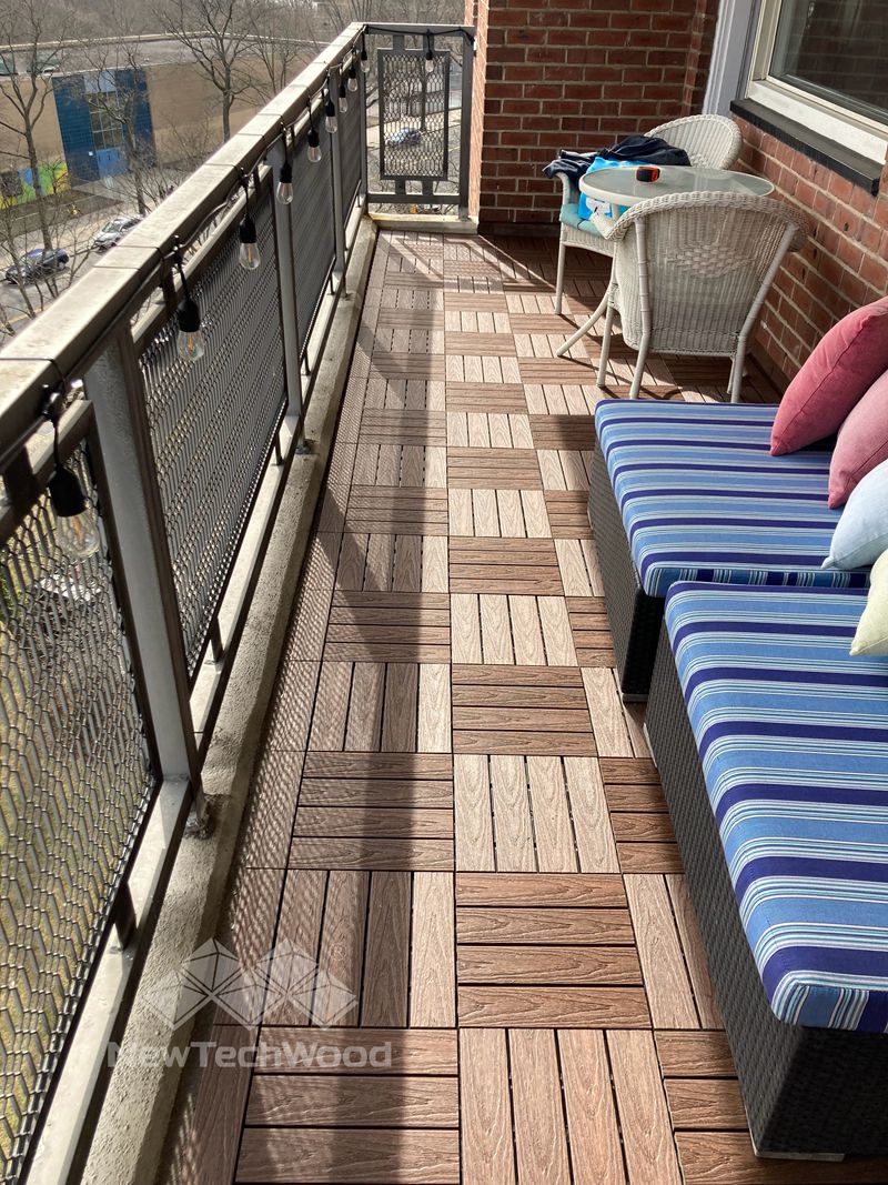 Ceramic Deck Tiles 44Pcs Plastic Interlocking Deck Tiles 12x12 In